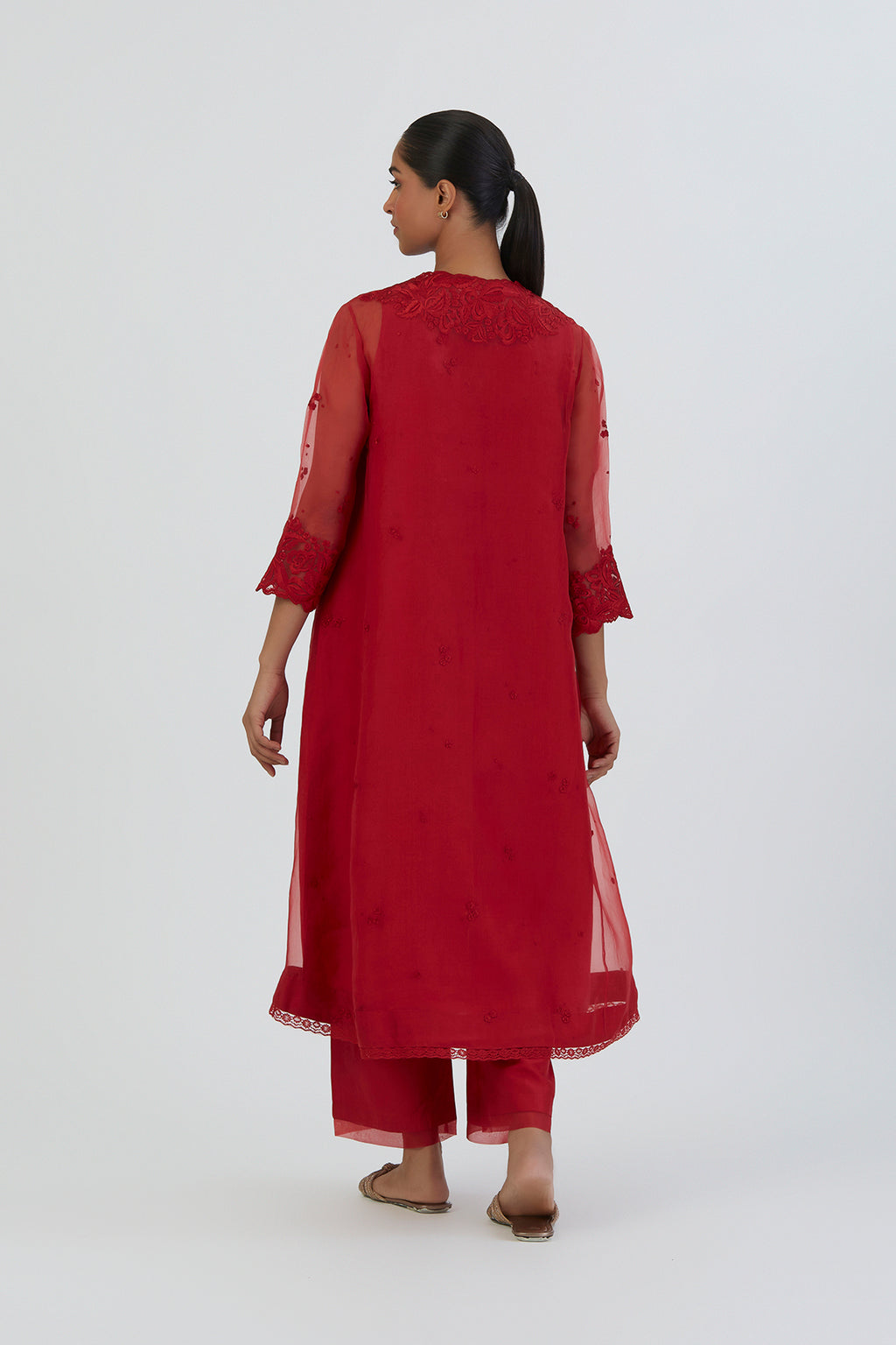 Prisha Kurta and Pant-Red – Lajjoo