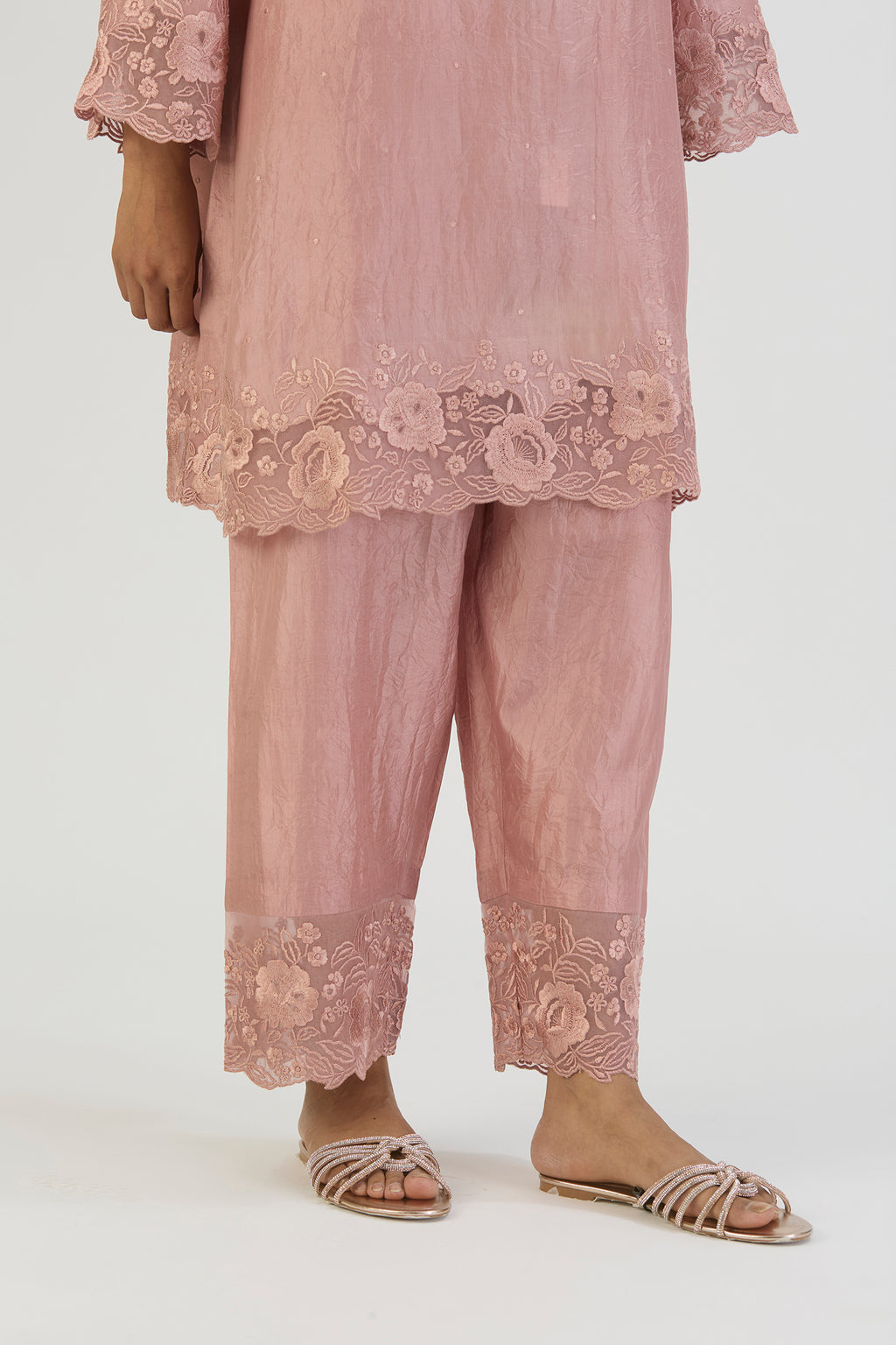 Manya Kurta and Pant - Salmon Pink – Lajjoo
