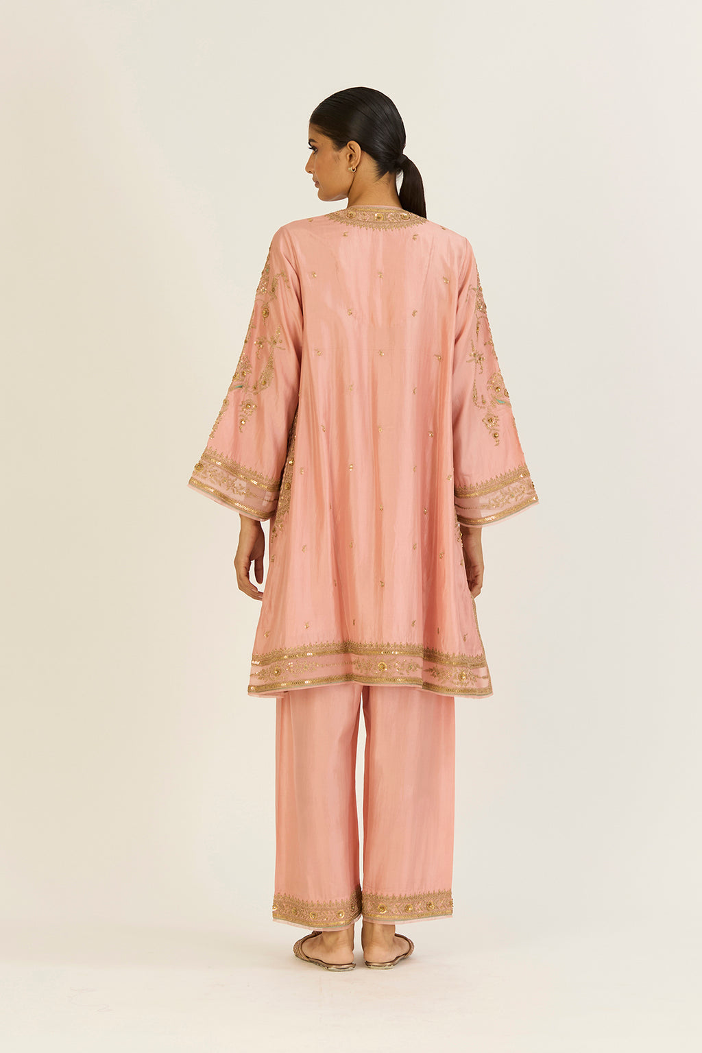 Sehmat Kurta & Pant - Salmon Pink – Lajjoo